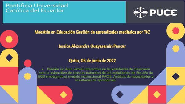 Presentación modelo PACIE-FODA con para proyecto académico | Genially