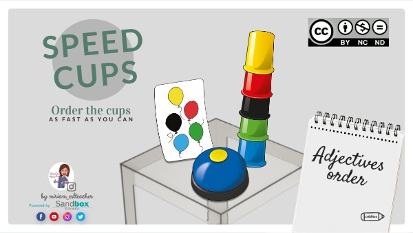 ADJECTIVES ORDER SPEED CUPS | Genially