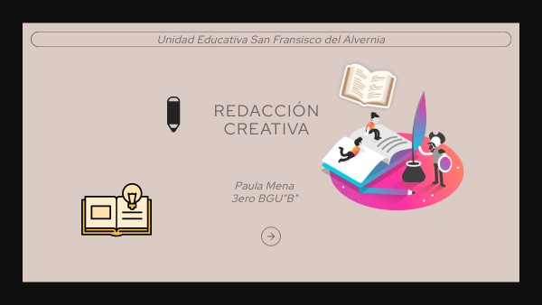 Libro redacción creativa | Genially