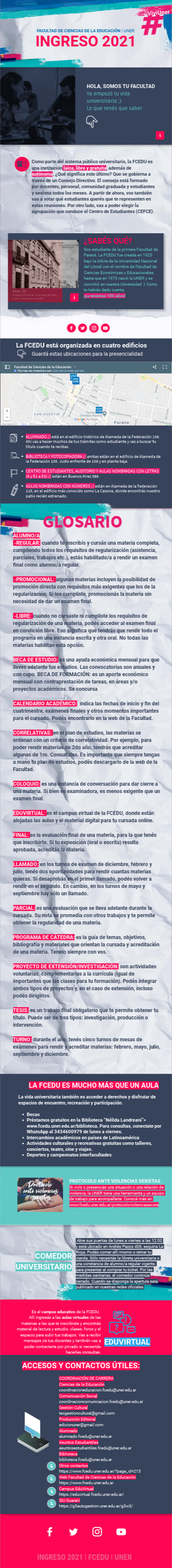 Ingreso 2021 | FCEDU | UNER | Genially
