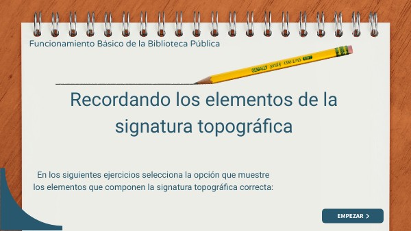 ACT. 2 FBBP Elementos de la signatura topografica | Genially