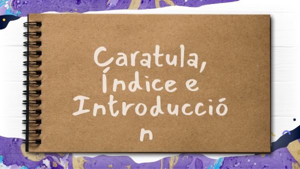 PRESENTACIÓN CARATULA INDICE E INTRODUCCION