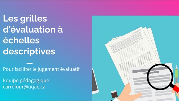 Les grilles à échelles descriptives | Genially