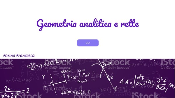 Geometria analitica e rette