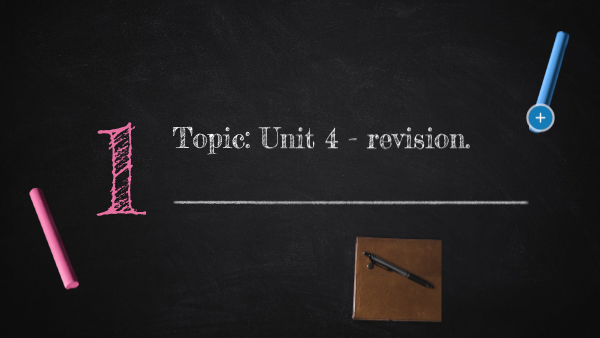 unit 4 revision | Genially