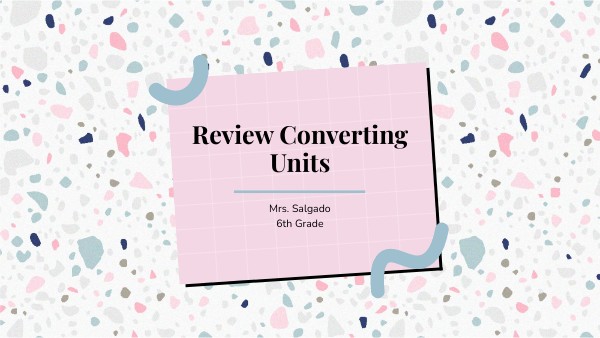 REVIEW CONVERTING UNITS