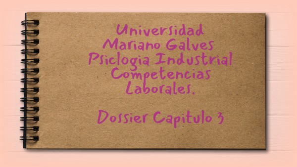 Dossier Capitulo 3 | Genially