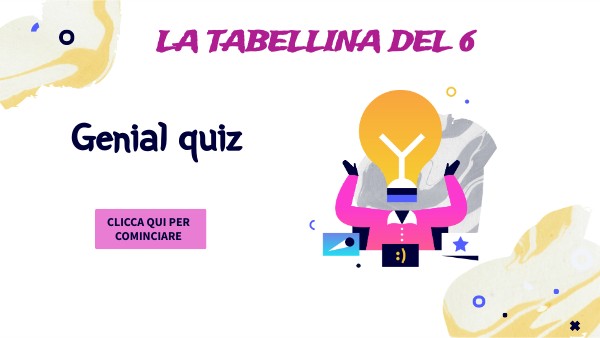 TABELLINA DEL 6 | Genially