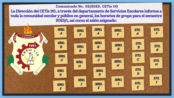 Comunicado03_2023_CETis110_Servicios escolares | Genially