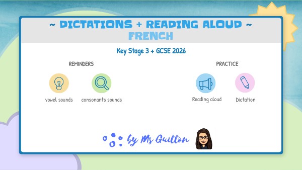 practice dictations and reading aloud | Genially