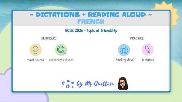 French dictation & reading aloud 3 - best friend | Genially