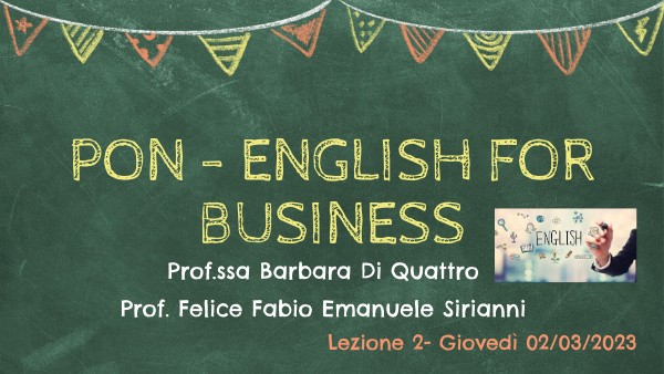 ENGLISH FOR BUSINESS - Lesson 2
