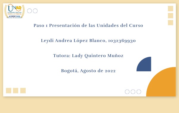 Paso 1 Presentación de las Unidades del Curso | Genially