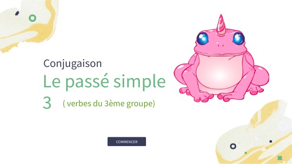 Conjugaison Passé simple 3