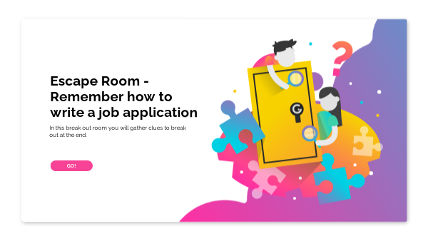 Writing a job application | Genially