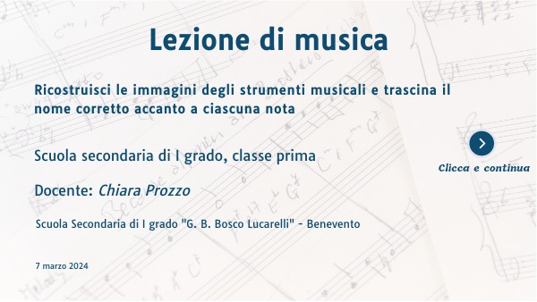 Verifica - Lezione di musica