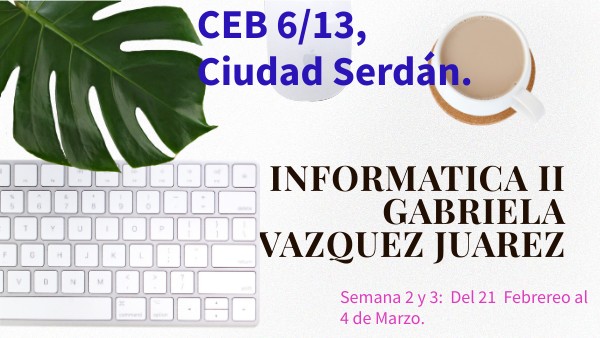 informática 2.- Semana 2 | Genially