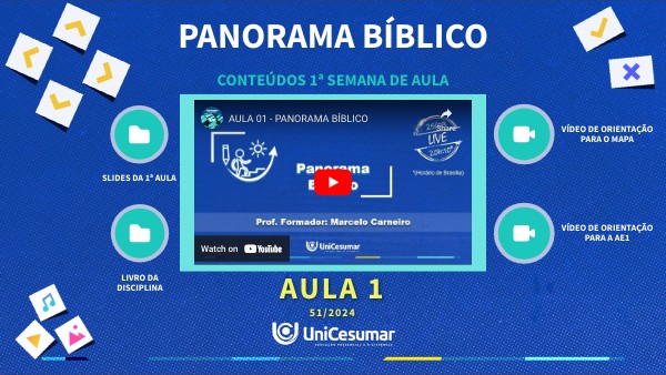 SEMANA 1 - PANORAMA BÍBLICO - 51/2024 | Genially