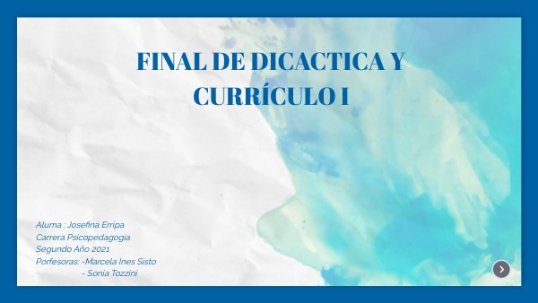 FINAL DIDACTICA I | Genially