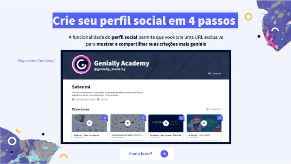 Crie seu perfil social de Genially | Genially