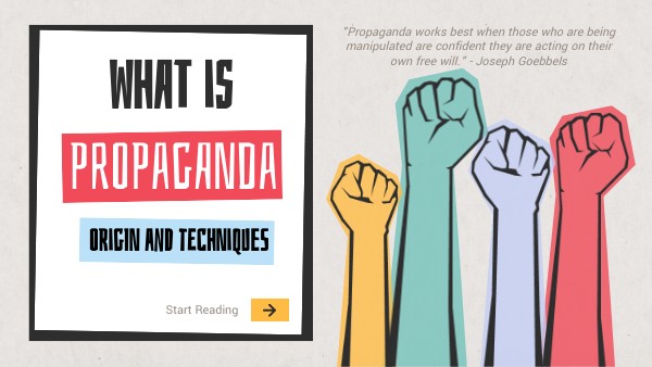 Propaganda Reading Comprehension | Genially
