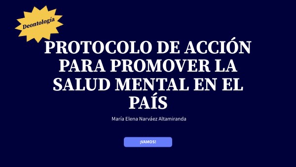 Plan de acción para promover la Salud Mental | Genially