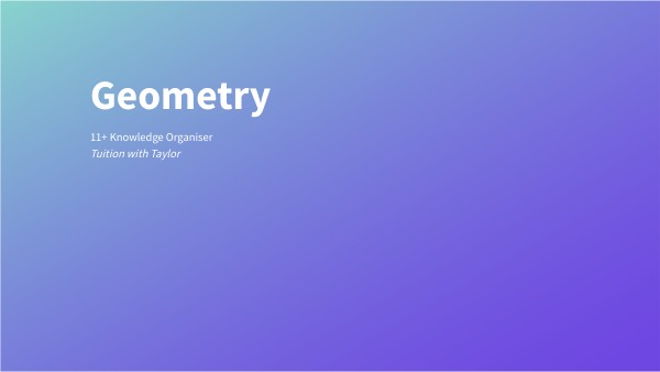 Geometry: Knowledge Organiser