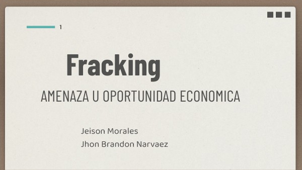 PRESENTACIÓN FRACKING | Genially