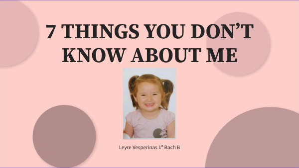 7 THINGS about me