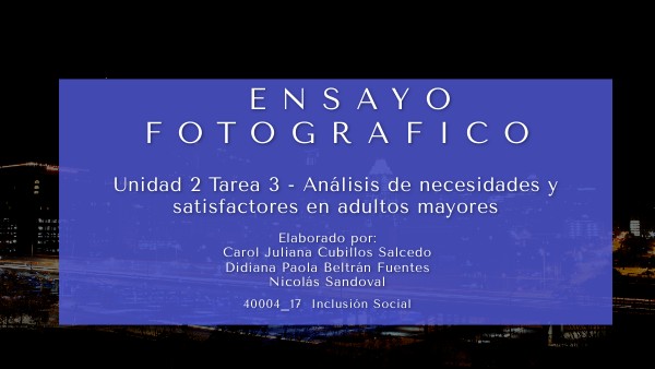 Ensayo fotografico. | Genially