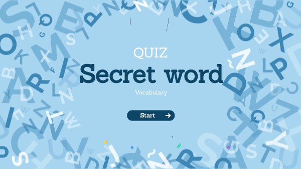 Secret Word vocabulary | Genially