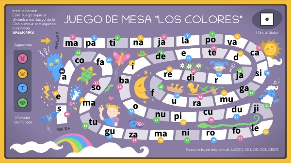 JUEGO DE MESA PARA NIÑOS "LOS COLORES" | Genially