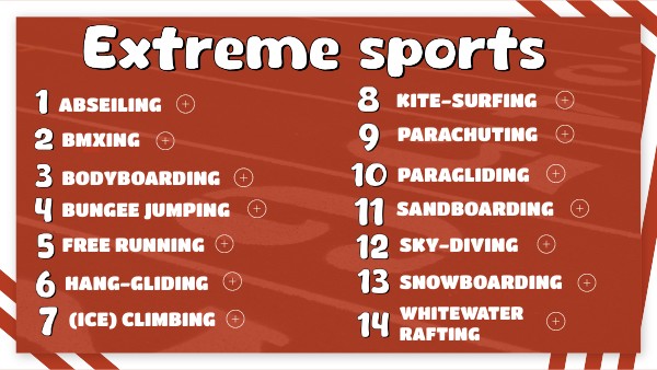EXTREME SPORTS | Genially