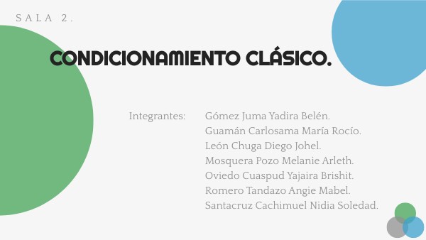 CONDICIONAMIENTO CLÁSICO / SALA 2 | Genially