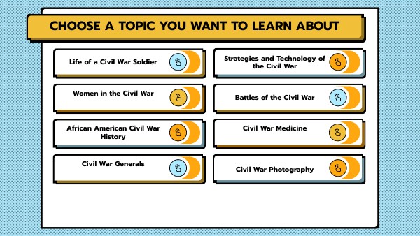 Civil War Choice Board
