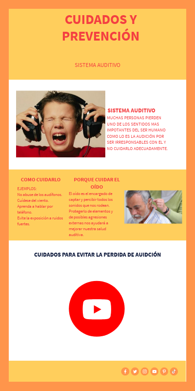 PRACTICAS DEL CUIDADO Y PREVENCIÓN DEL SISTEMA AUDITIVO | Genially