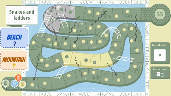 Snakes and Laddersc- camping | Genially