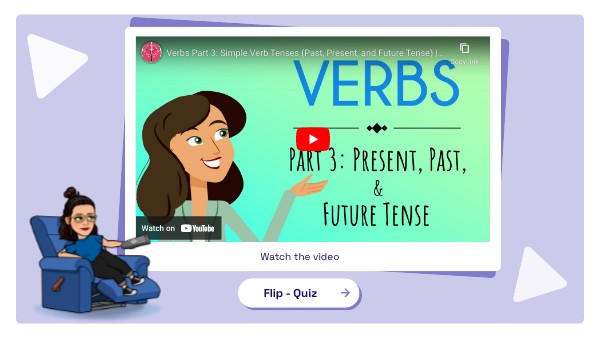 Present, Past, and Future - Video and Quiz | Genially
