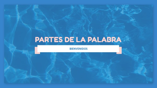 Partes de las Palabras