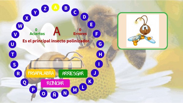 Pasapalabra - Insectos polinizadores | Genially