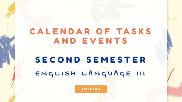Calendar Second Semester