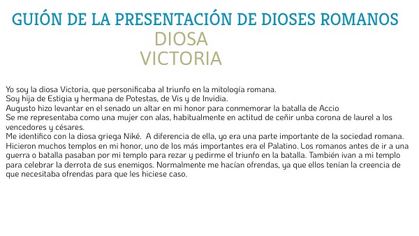 Diosa Victoria | Genially