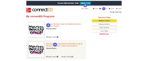 Connect Ed Homepage for TA Overview