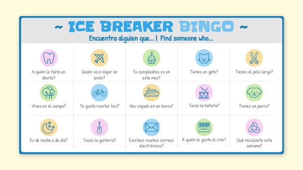 ICEBREAKER BINGO ESP