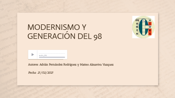 Modernismo Y Generación Del 98
