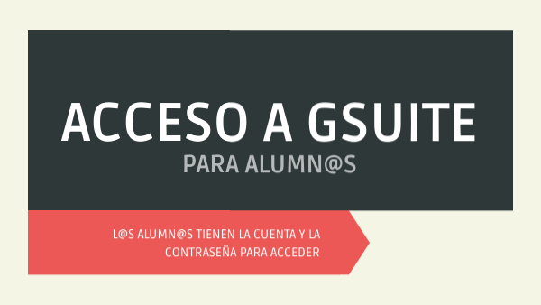 Acceso a G Suite | Genially