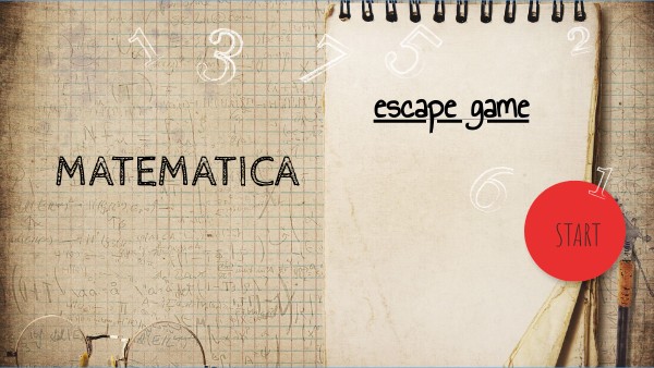ESCAPE MATEMATICA | Genially