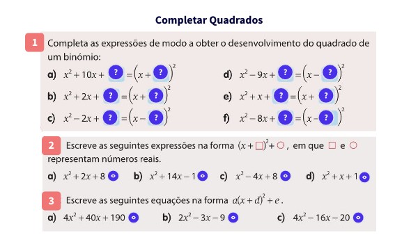 Completar Quadrados