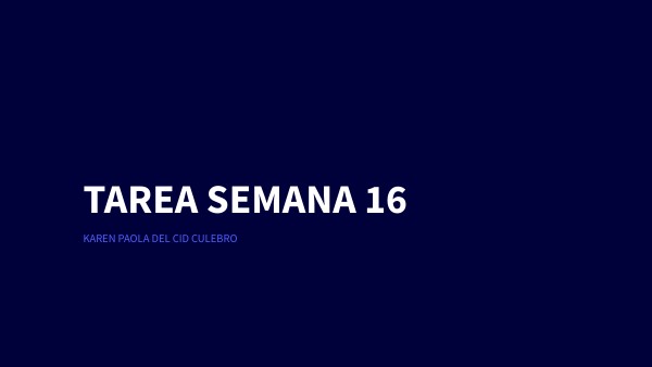SEMANA 16 | Genially