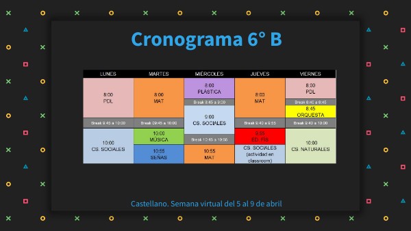 Cronograma 6B | Genially